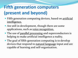 Five Generations of Computer | PPTX