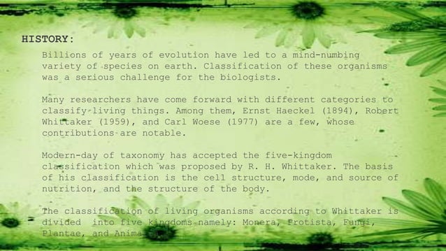The Five Kingdom of Classifications in Pharmacy | PPTX | Geography | Science