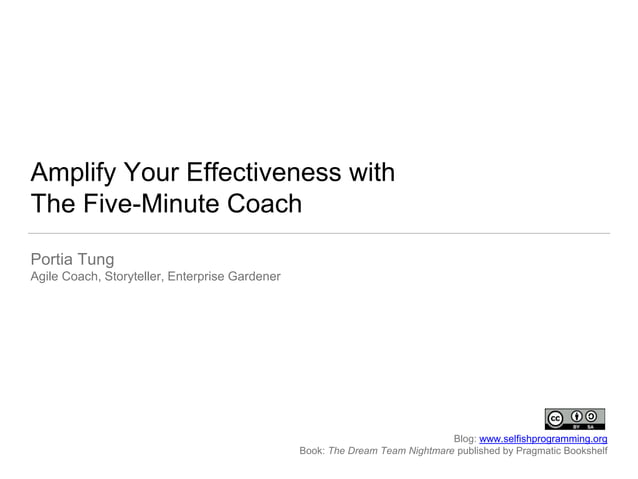 Amplify Your Effectiveness with The Five-Minute Coach | PPT
