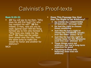The Five Points Of Calvinism #2 | PPT