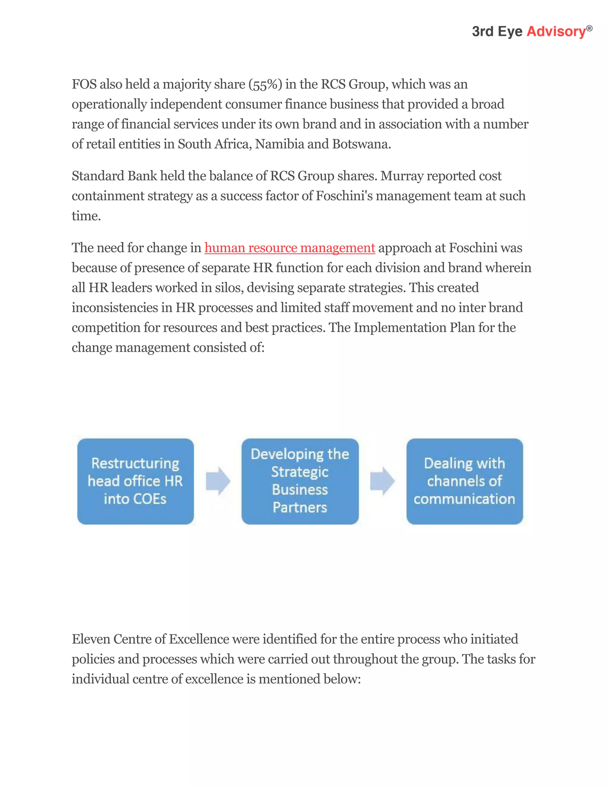 The Foschini Group - 3rd Eye Advisory | PDF