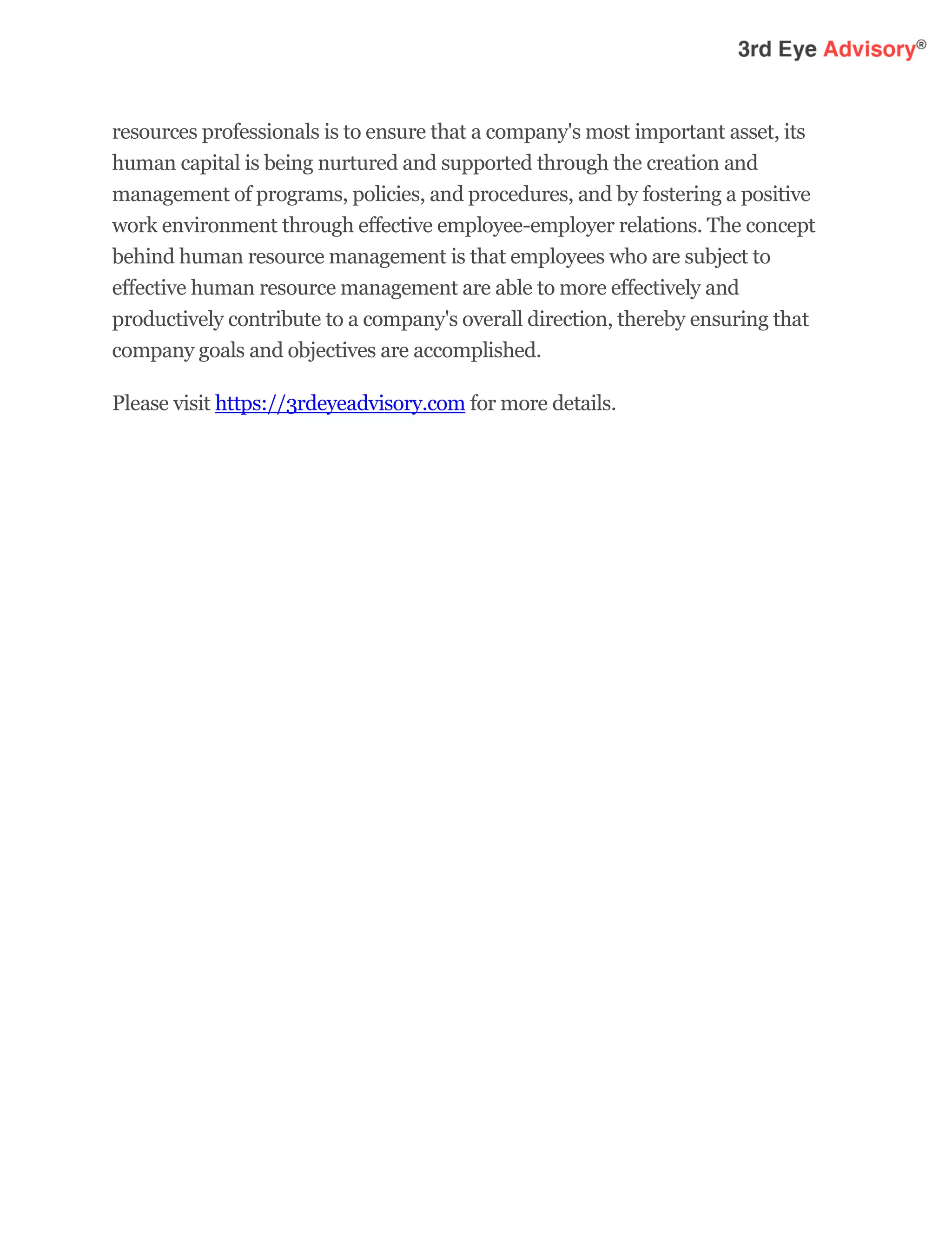 The Foschini Group - 3rd Eye Advisory | PDF | Human Resources | Business