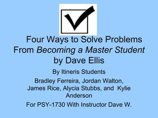The four P's of Problem Solving | PPT