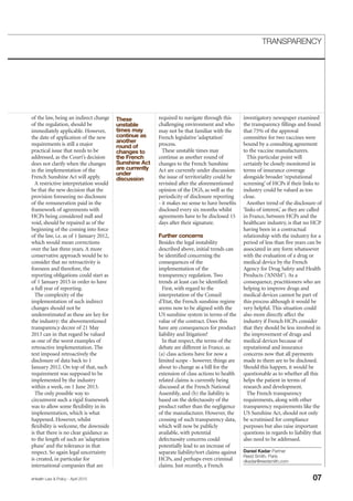 The french sunshine act continues to be a challenge | PDF