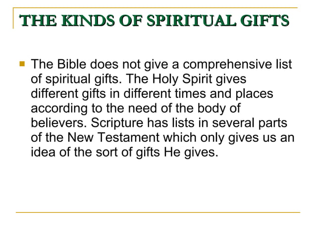 The Fruits And Gifts Of The Holy Spirit | PPT