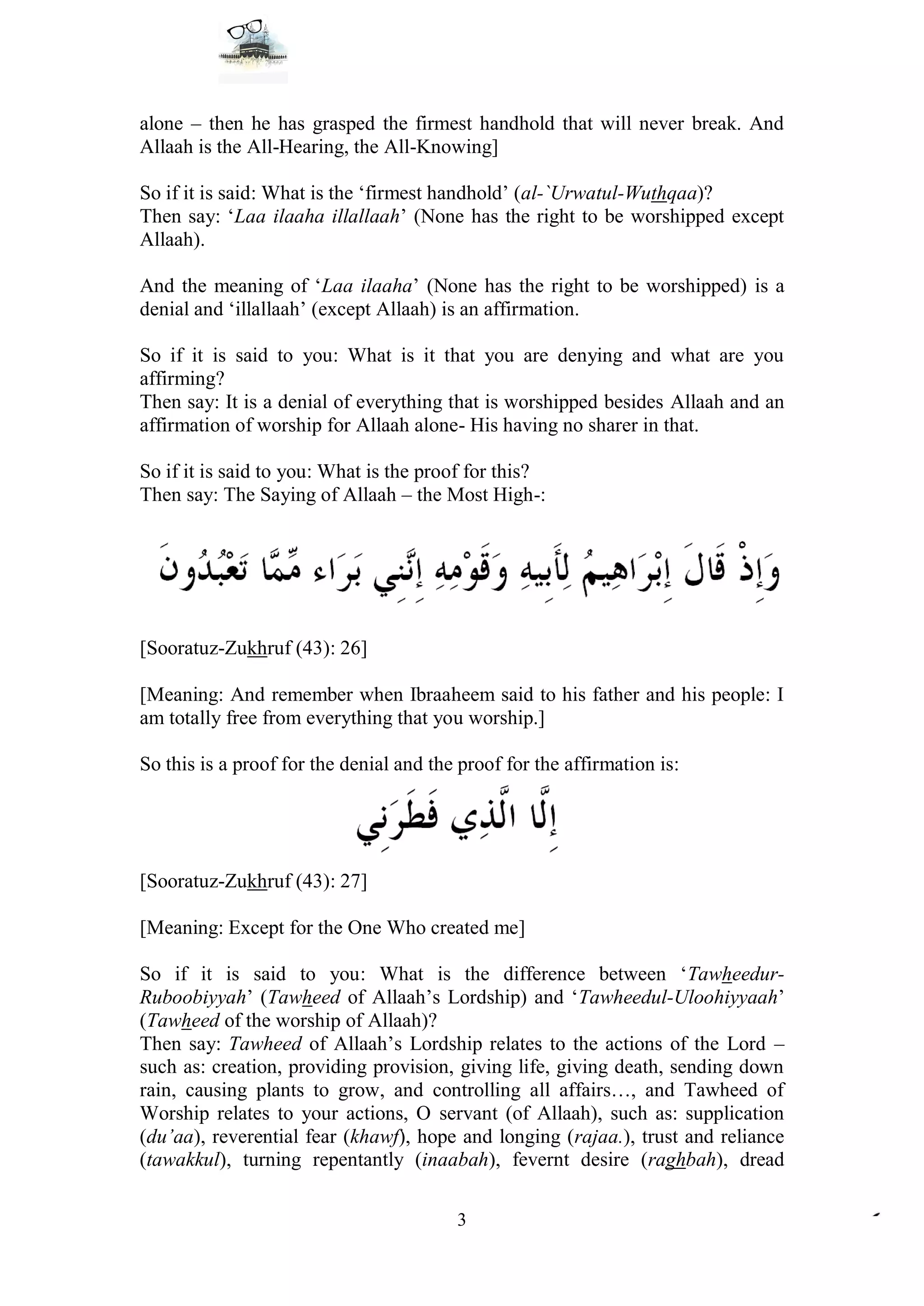 The Fundamentals of Belief, an abridgement of the 3 Fundamental ...