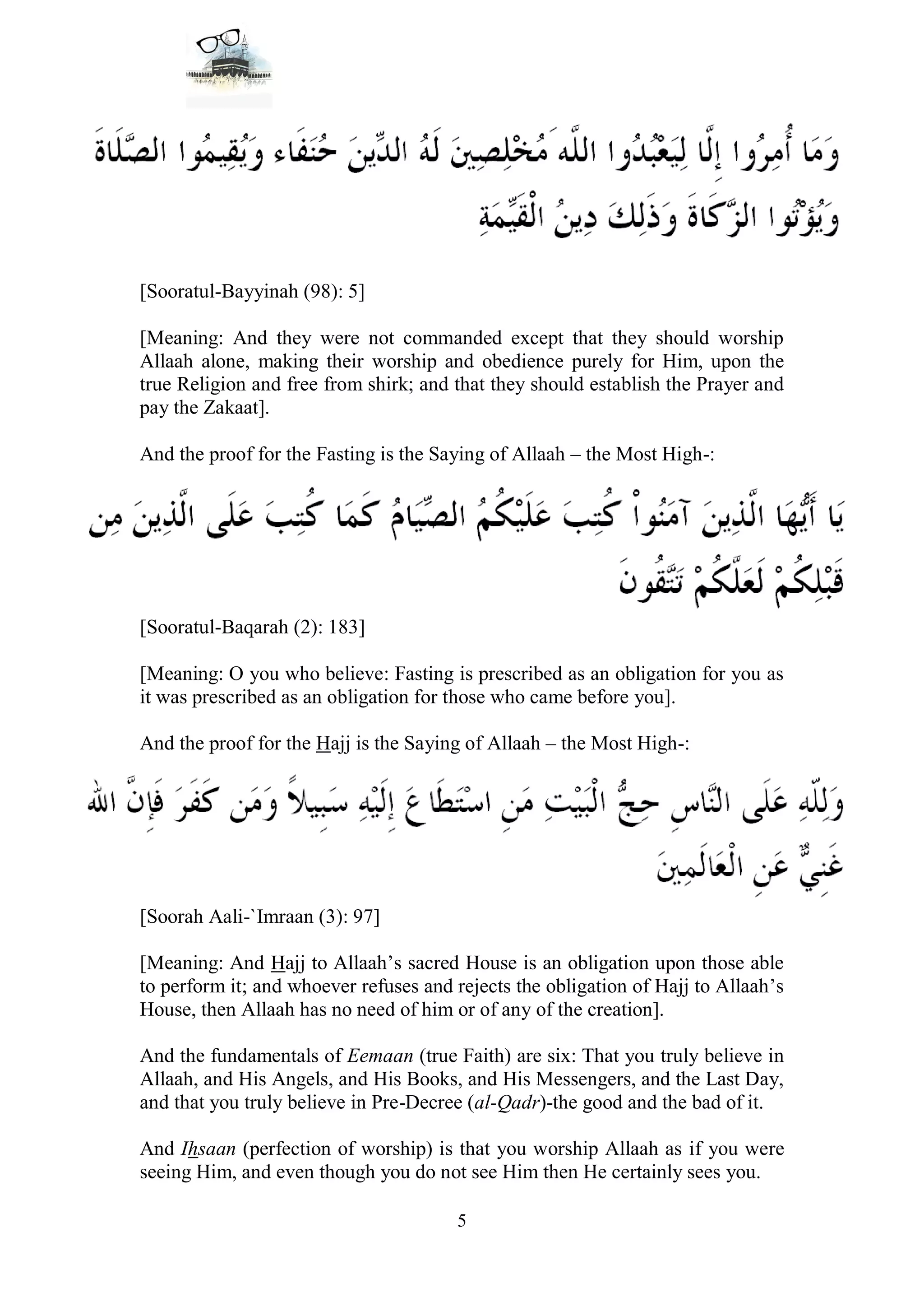 The Fundamentals of Belief, an abridgement of the 3 Fundamental ...