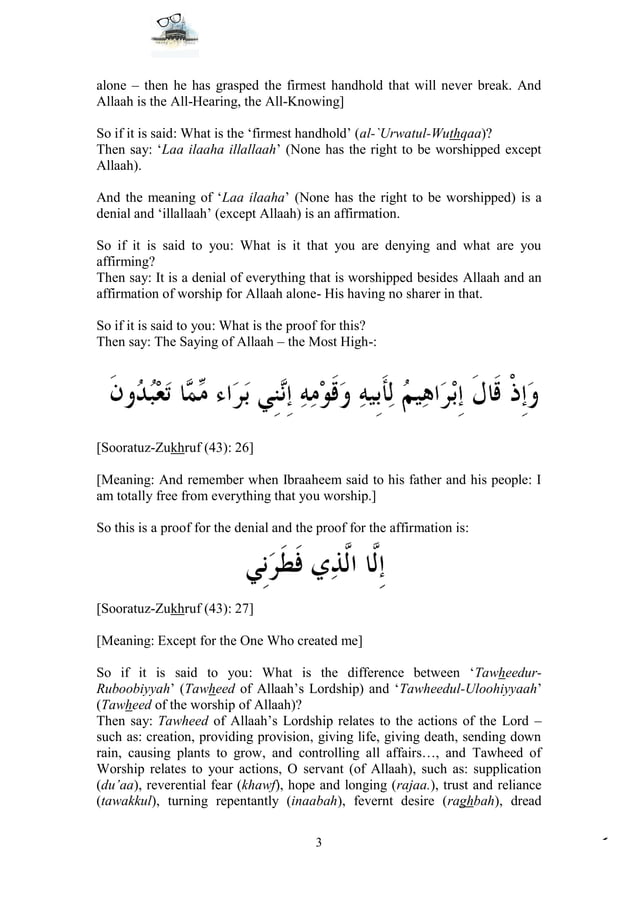 The Fundamentals of Belief, an abridgement of the 3 Fundamental ...