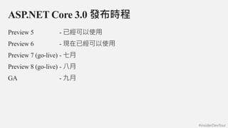 ASP.NET Core 3.0 新功能 | PPT