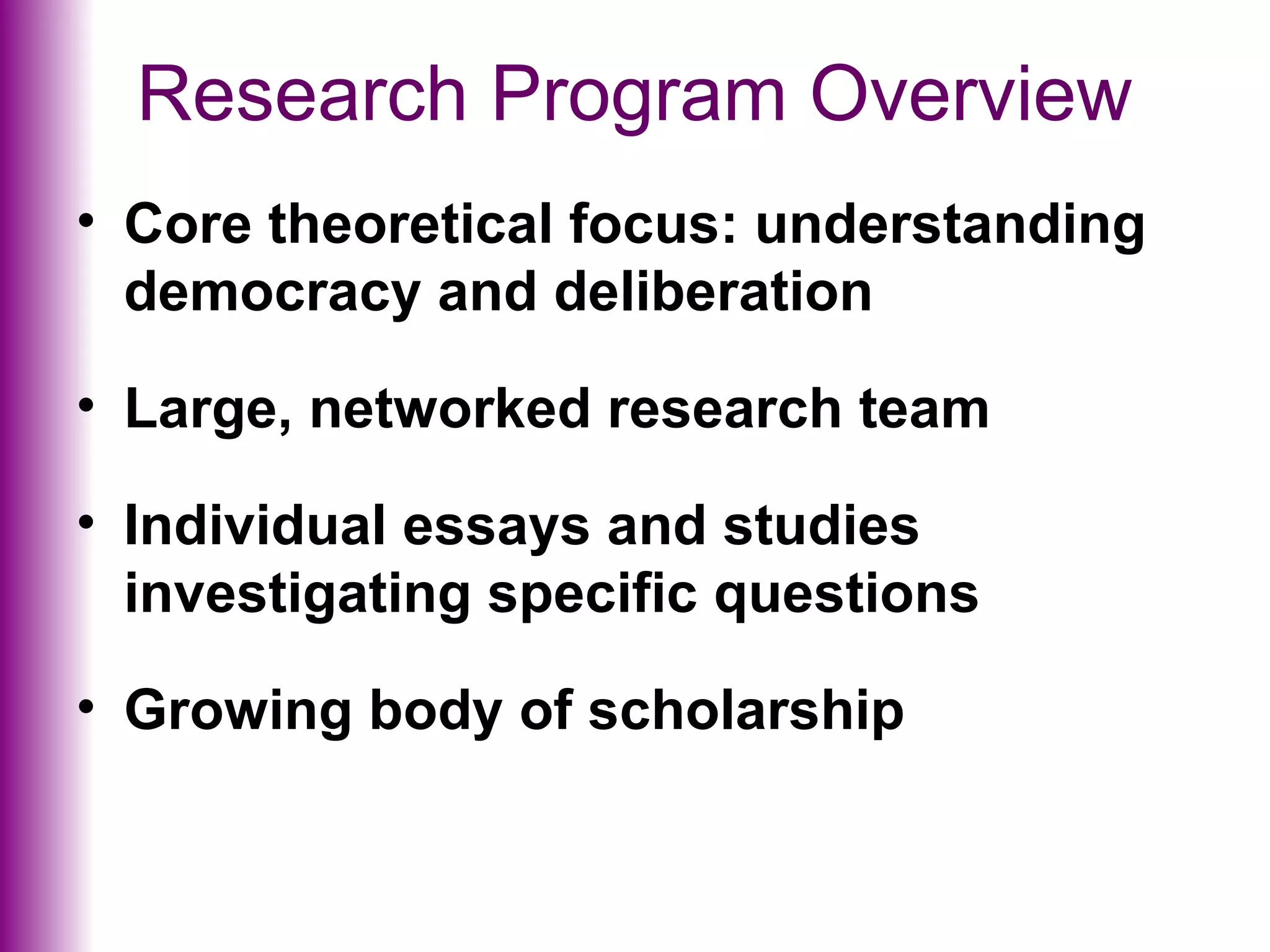 The Future of Deliberative Democratic Theory and Practice. | PPS ...