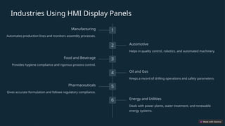 Enhance Control & Automation Efficiency with HMI Display Panel | PPT