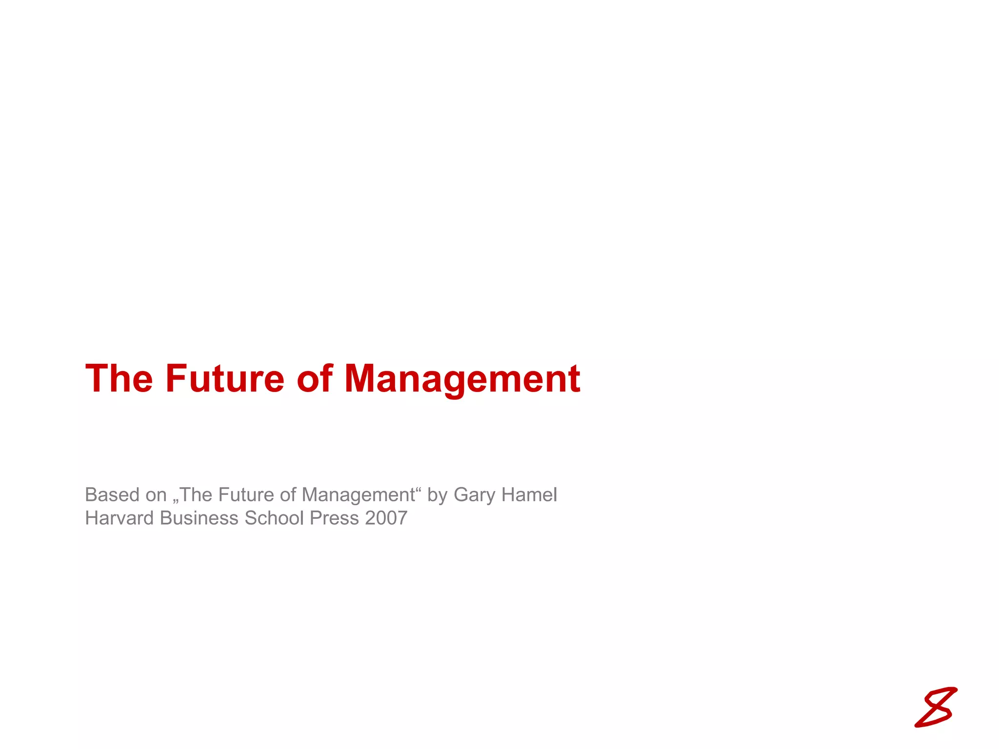 The Future Of Management Hay | PPT