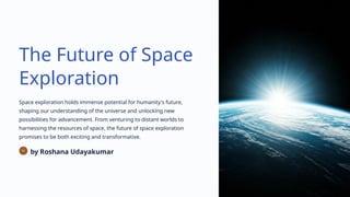 The future of space exploration presentation | PPTX | Space and ...