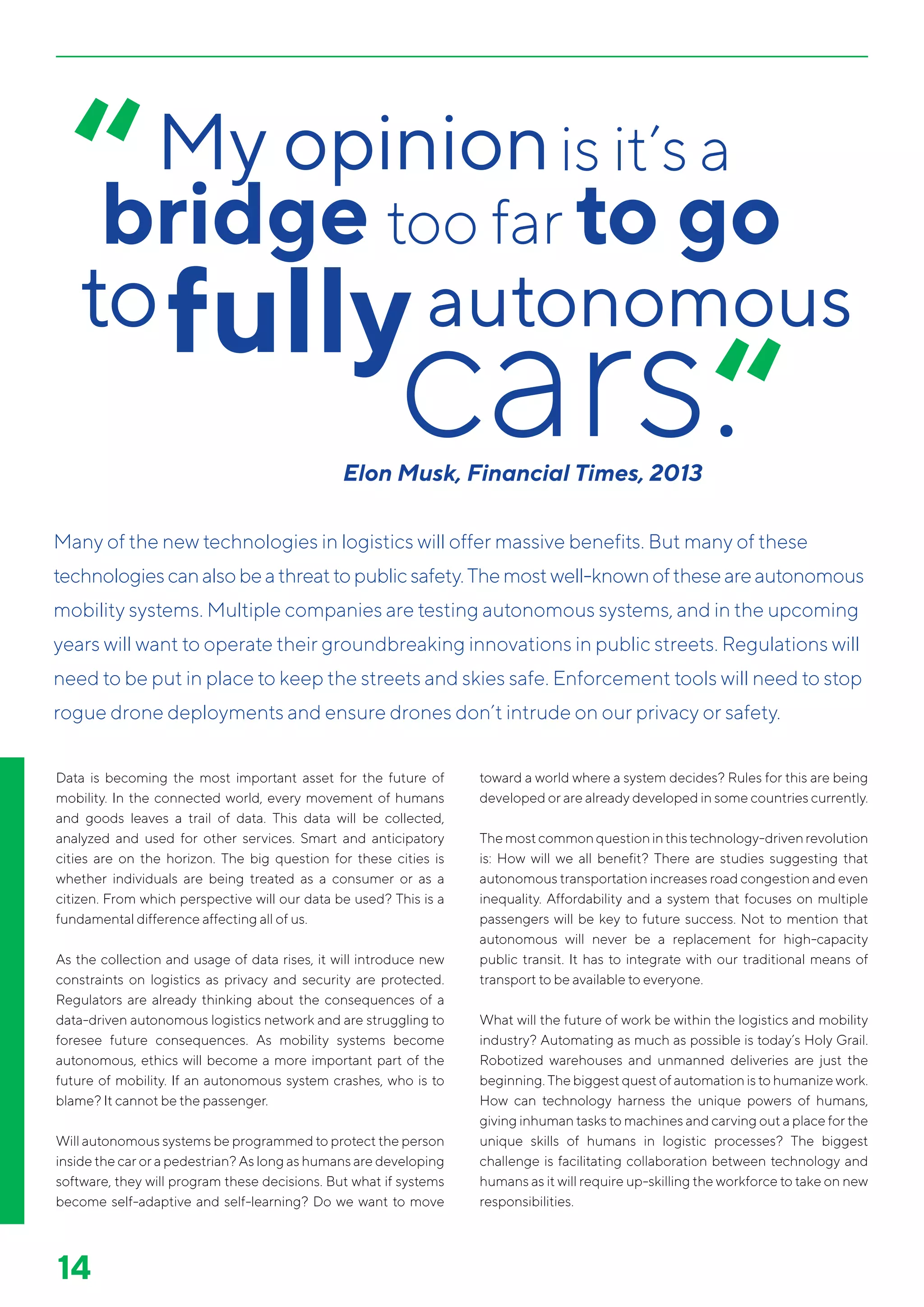 The Future of Transportation & Logistics | PDF