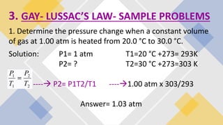 Chemistry: The Gas Laws | PPTX