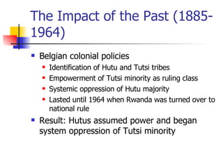 The Genocide In Rwanda | PPT