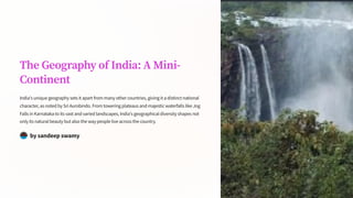 The-Geography-of-India-A-Mini-Continent.pdf/7th class new ncert /social ...