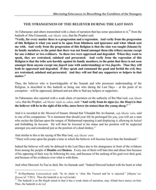 The Ghurabah: The Strangers by Ibn Rajab | PDF