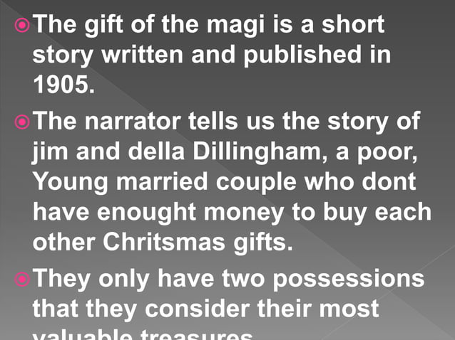 THE GIFT OF THE MAGI written by O. Henry | PPT