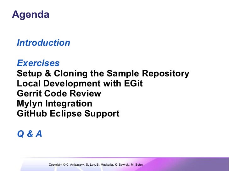 The Git Tutorial Eclipsecon 2012
