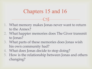 The Giver Novel Questions, Quizzes, and Activities | PPTX