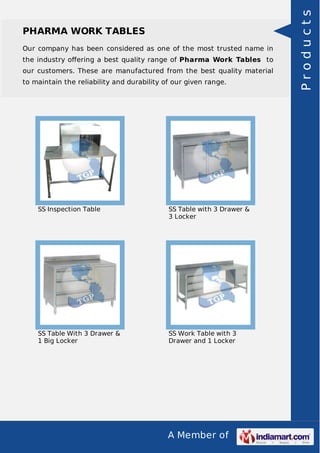 Pharma Change Room Lockers, Pharma Work Tables , Pharma Trolleys | PDF