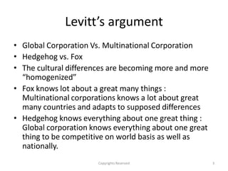 The Globalization Of Markets Critical Review | PDF