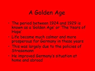 The Golden Age Of Weimar | PPT