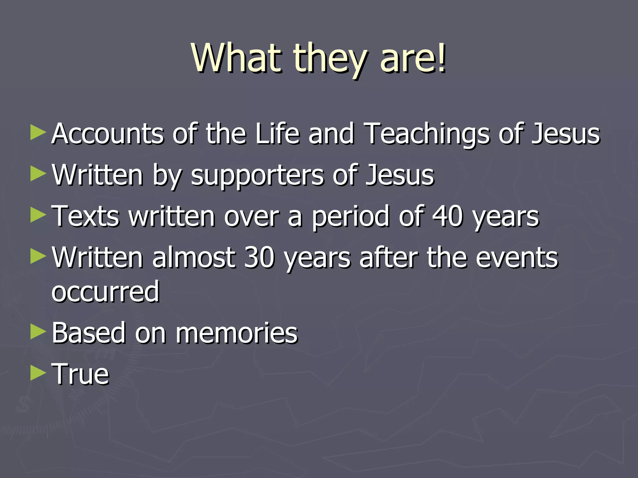 The Gospels | PPT