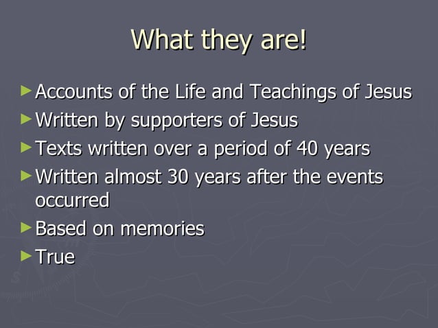 The Gospels | PPT