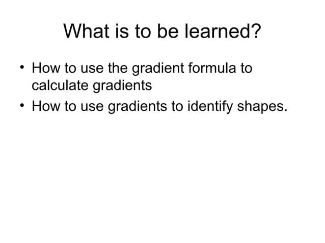The gradient formula | PPT