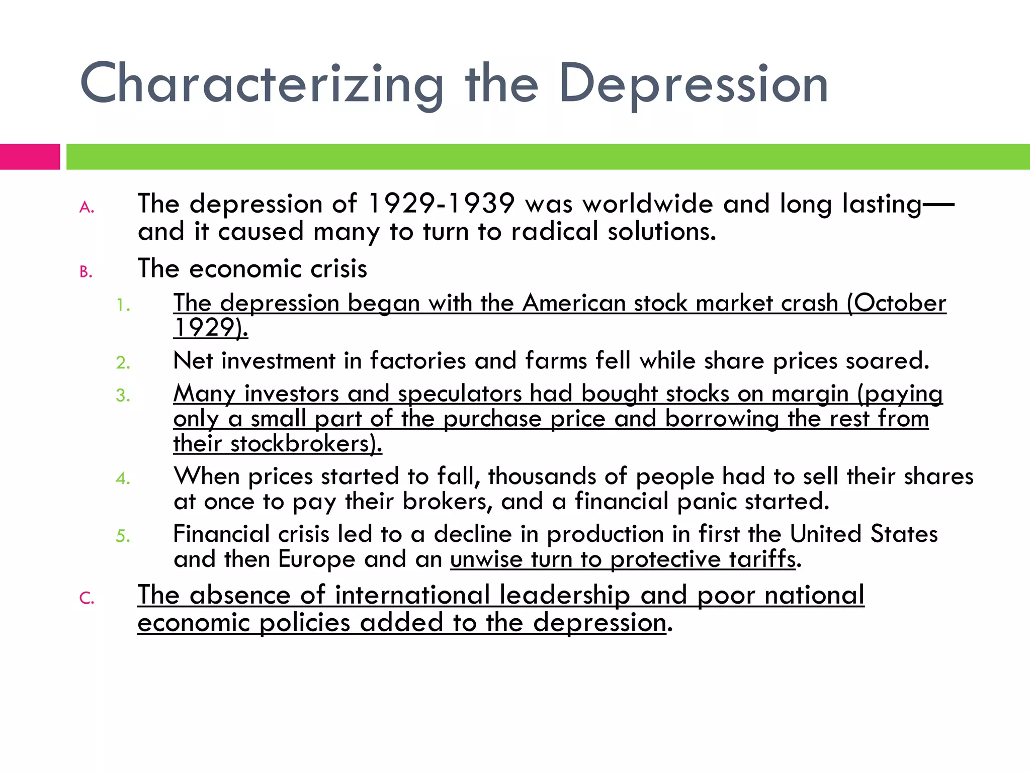 The Great Depression | PPT