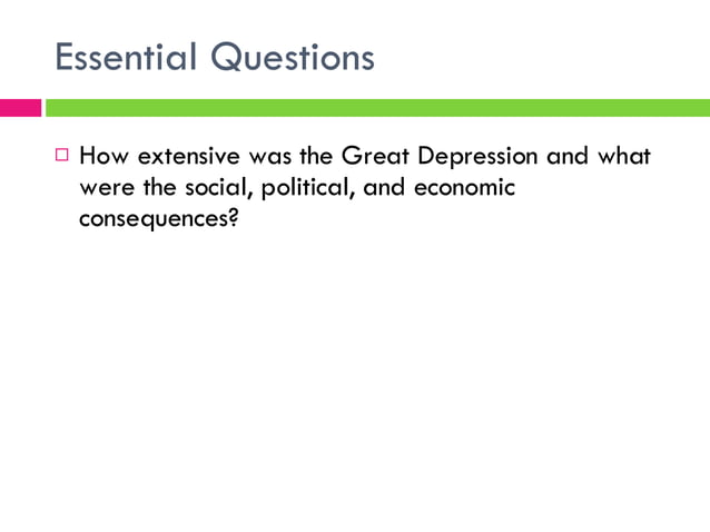 The Great Depression | PPT