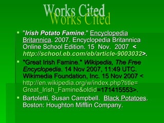 The Great Irish Potato Famine | PPT | Free Download