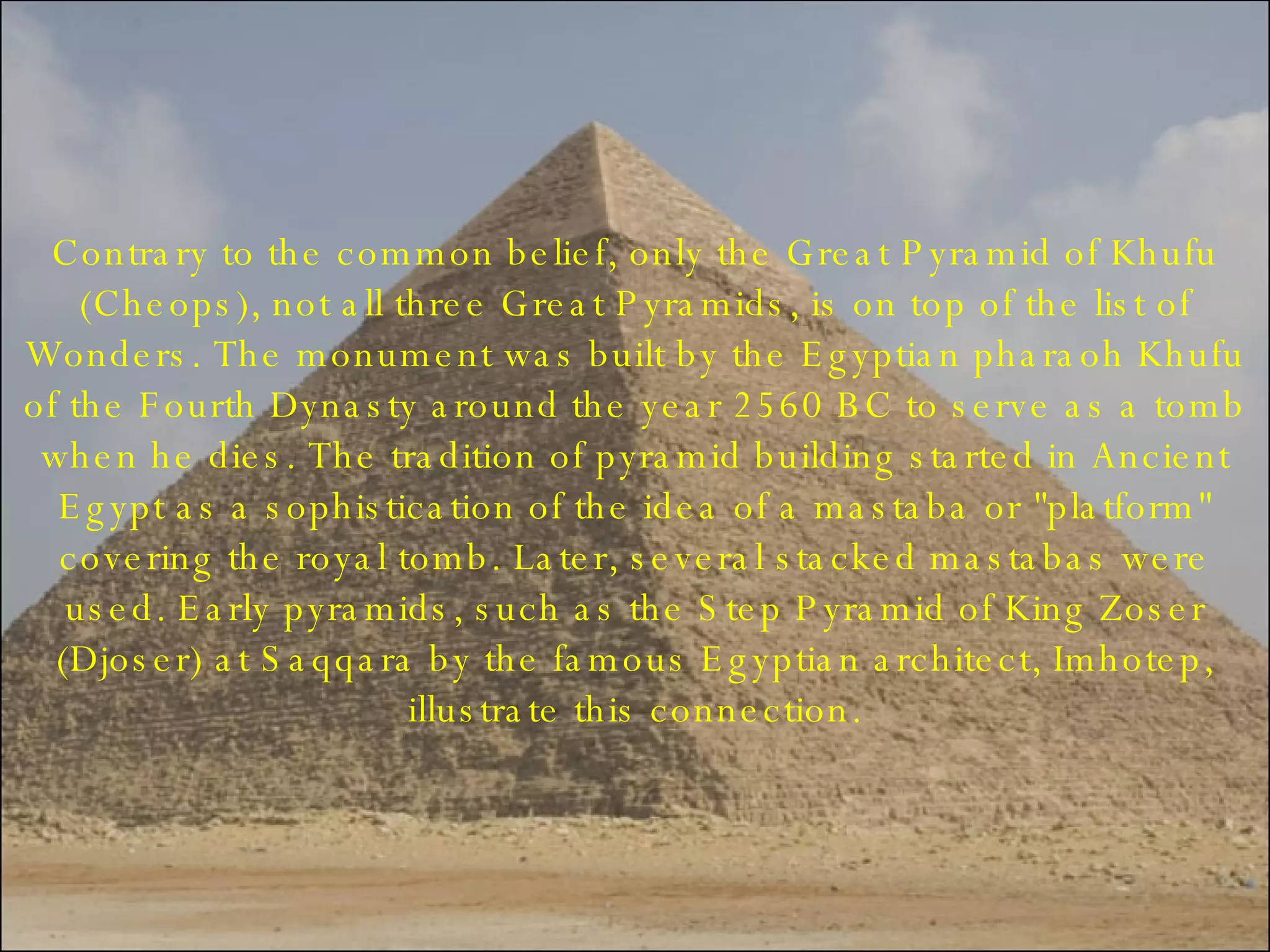 The Great Pyramid Of Giza | PPT