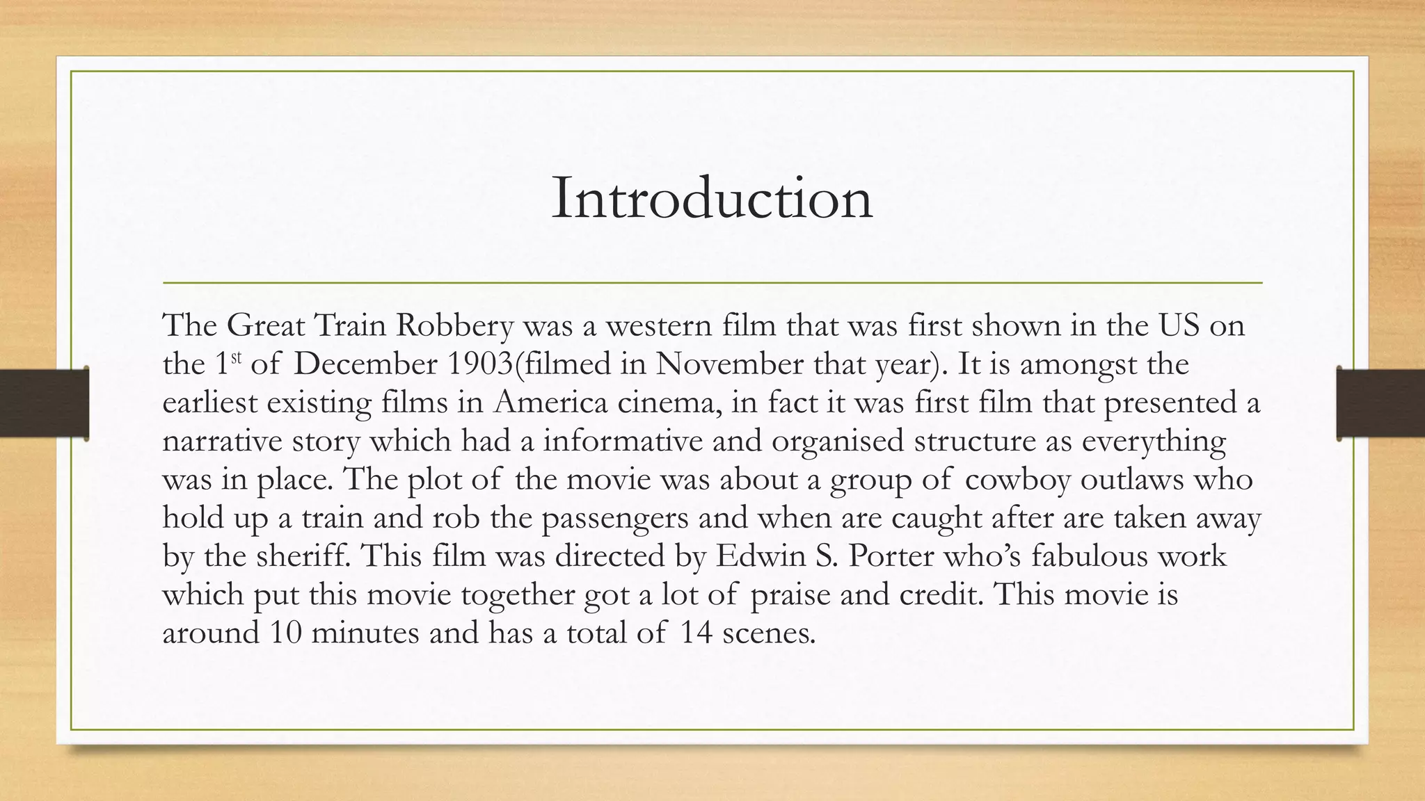 The great train robbery | PPT