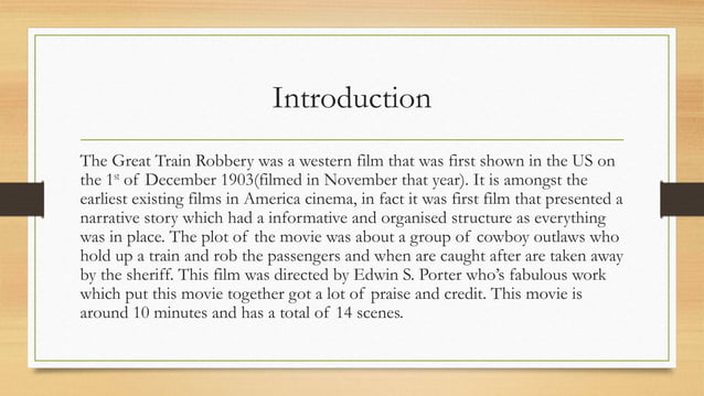 The great train robbery | PPT