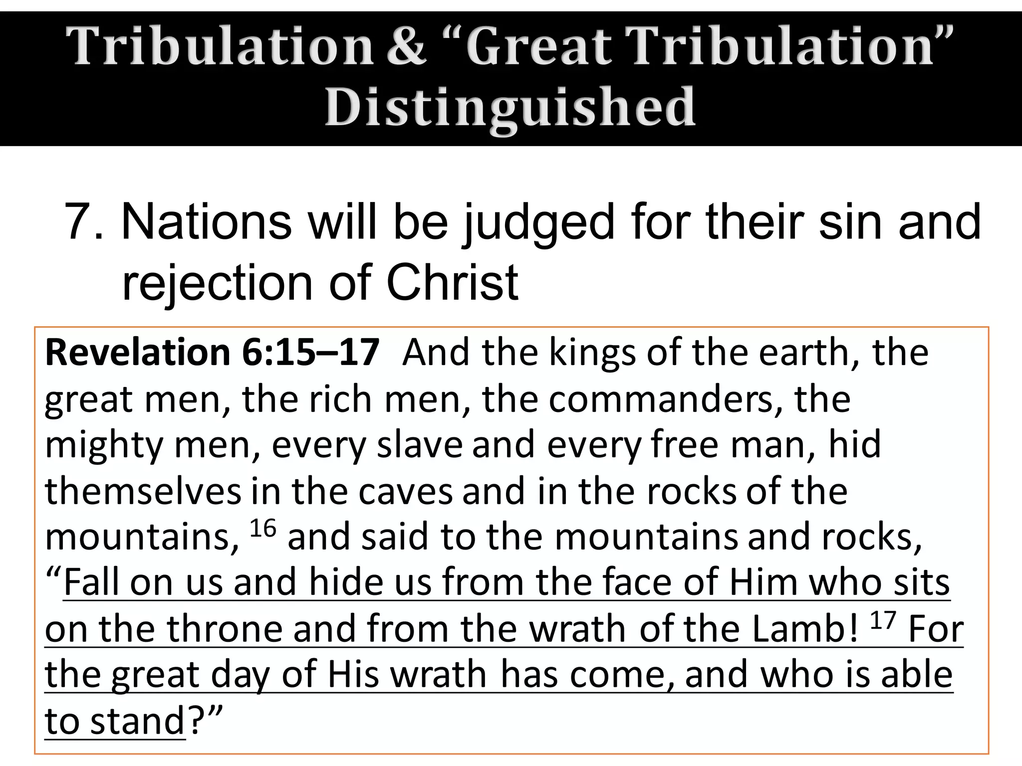 The Great Tribulation | PDF
