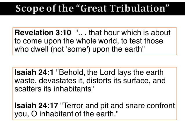The Great Tribulation | PDF | Christianity | Religion & Spirituality