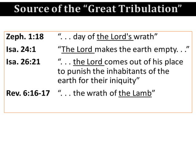 The Great Tribulation | PDF | Christianity | Religion & Spirituality