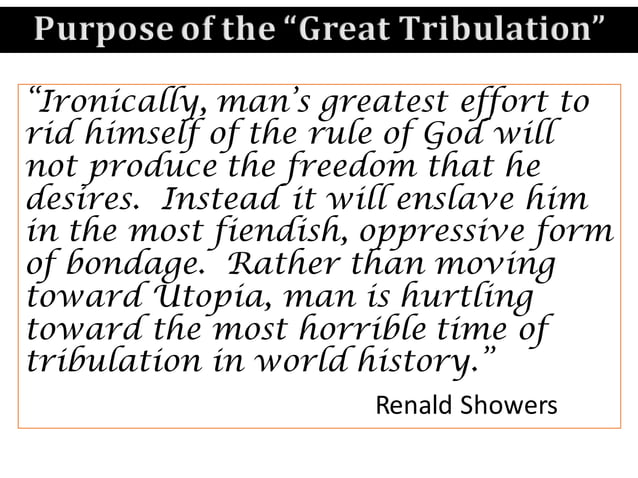 The Great Tribulation | PDF | Christianity | Religion & Spirituality