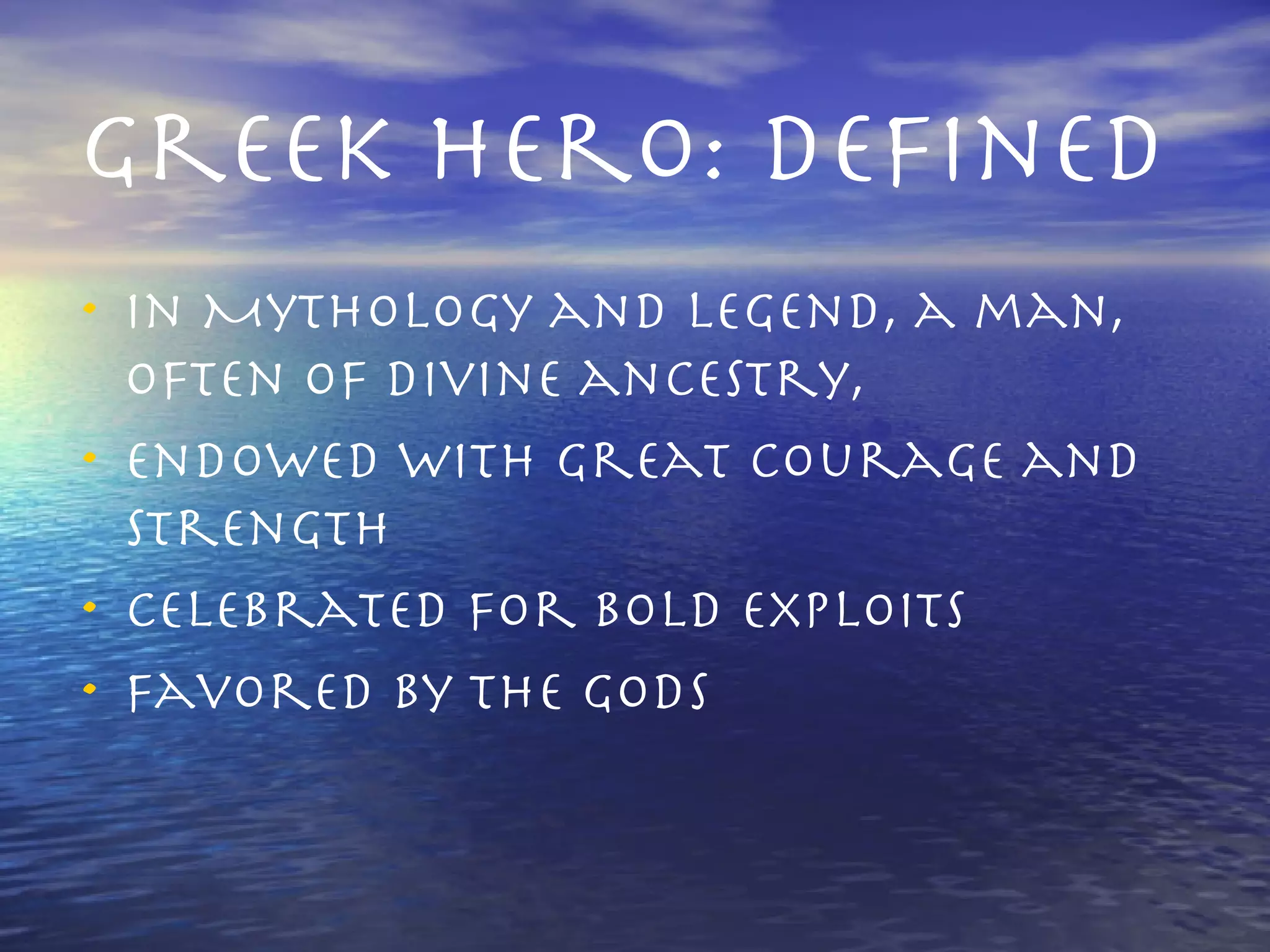The Greek Hero Ideal | PPT