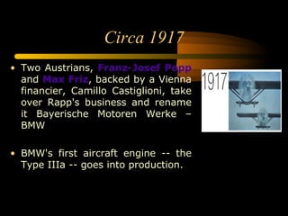 BMW: The Initial Years | PPT
