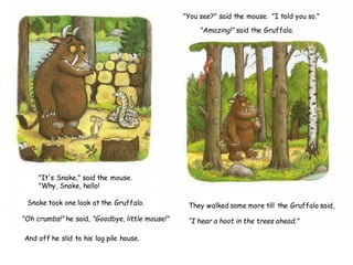 The Gruffalo Full Story For Kids in Elementary School | PDF