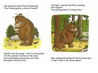 The Gruffalo Full Story For Kids in Elementary School | PDF