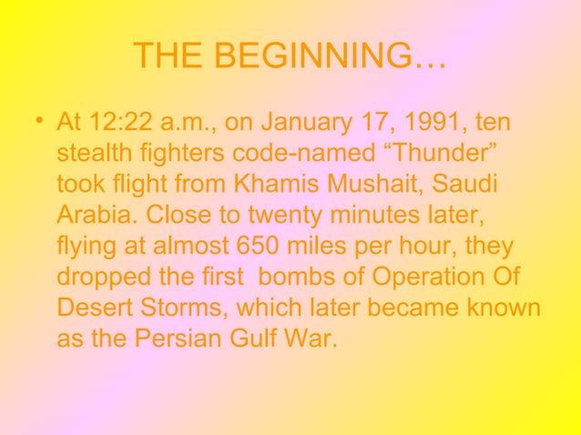 The Gulf War | PPT