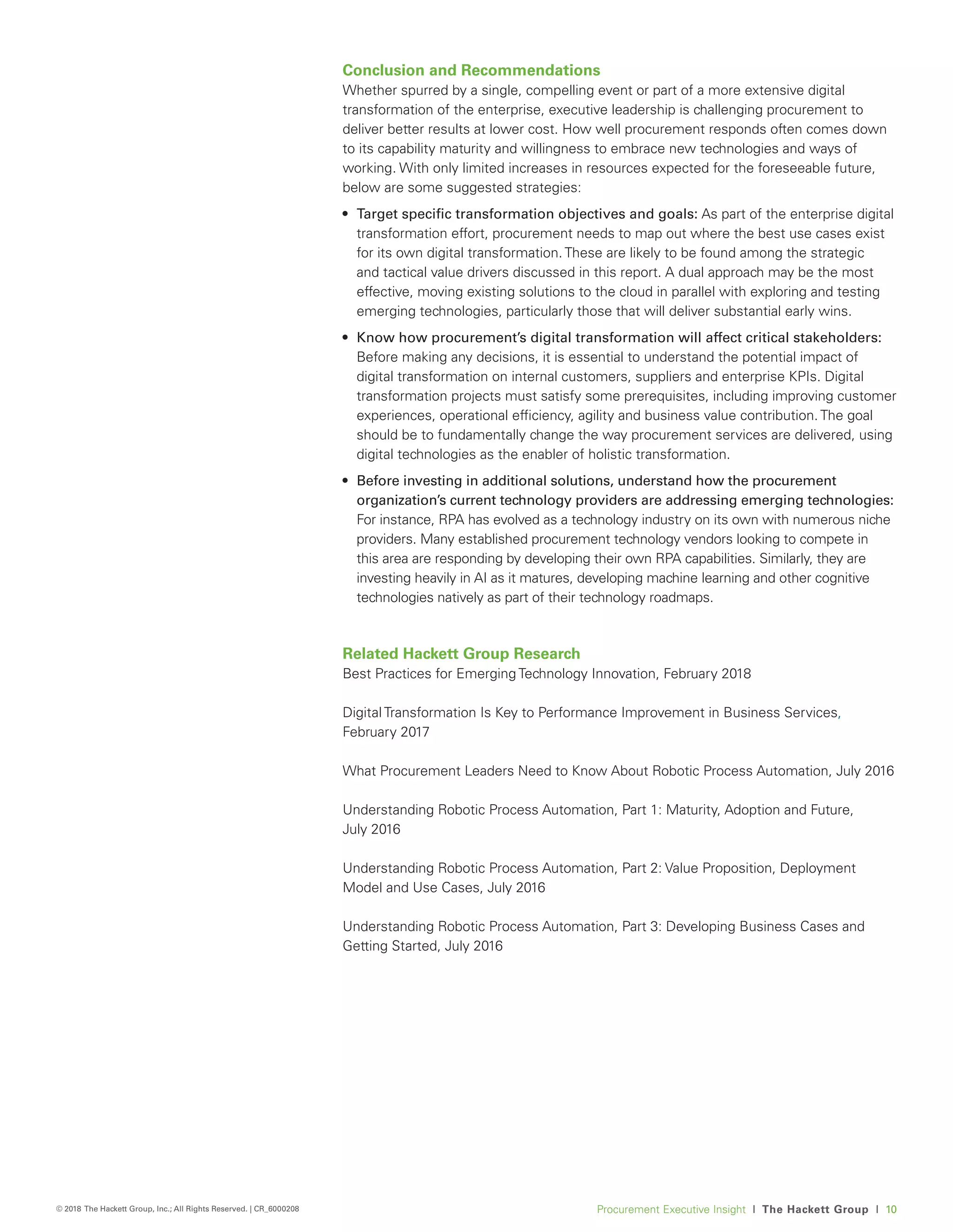 The hackett-group-state-of-procurement-digital-transformation-part-1 | PDF