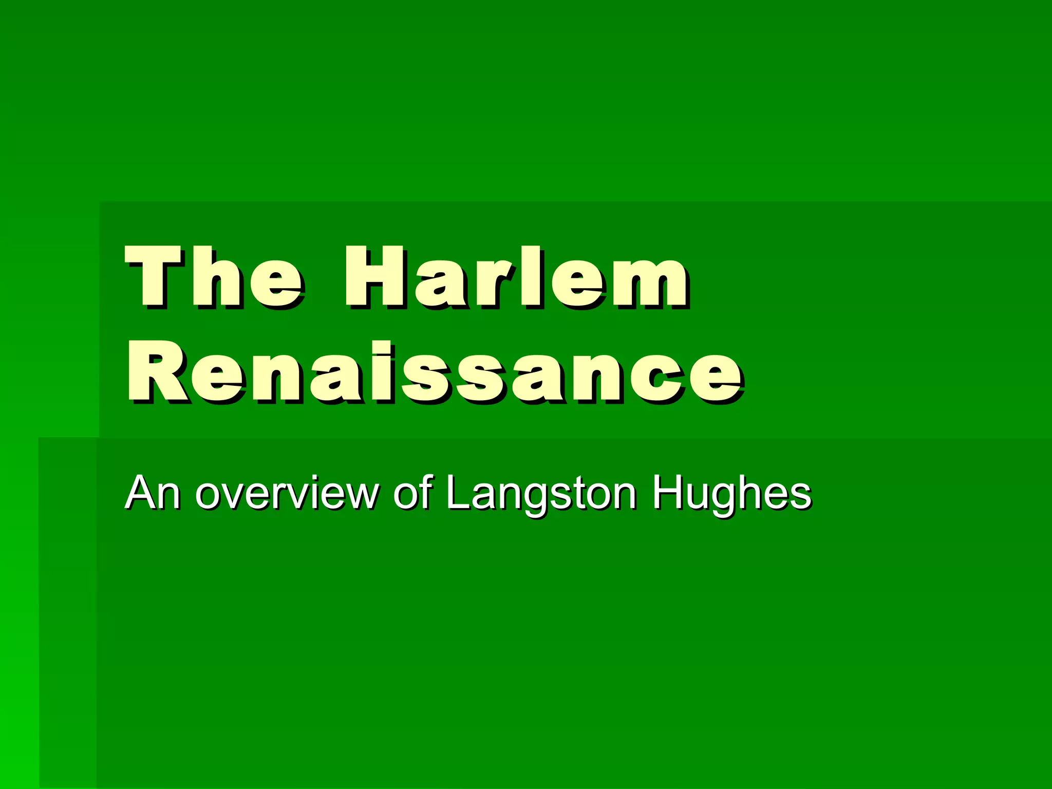 The Harlem Renaissance | PPT