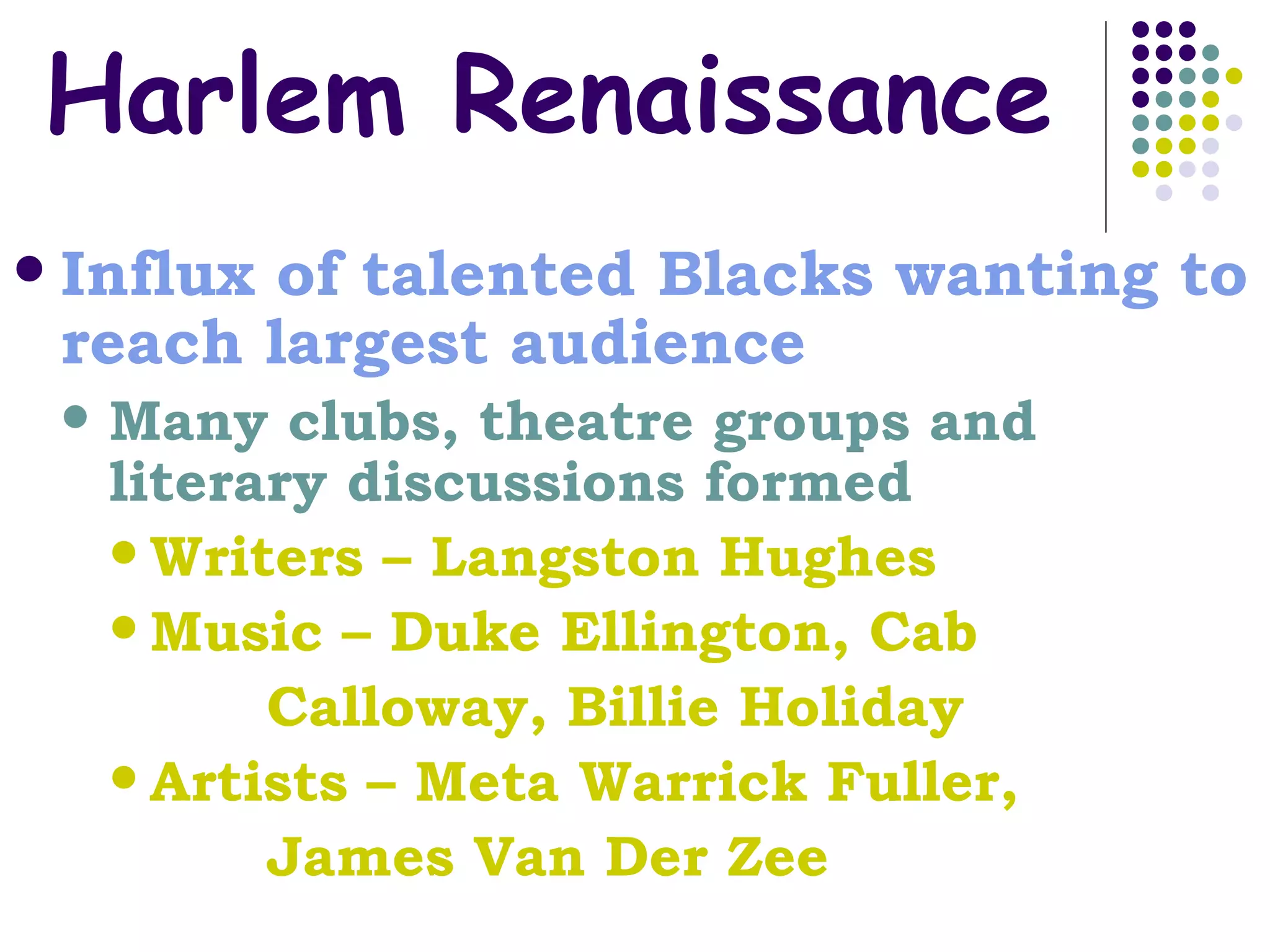The Harlem Renaissance | PPT