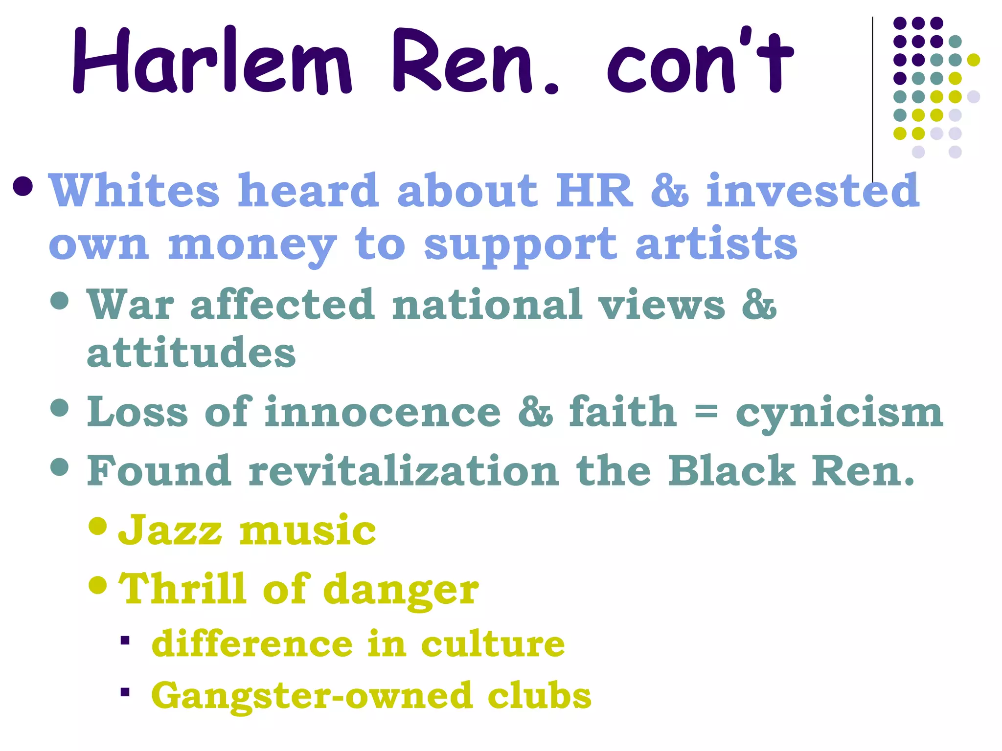The Harlem Renaissance | PPT